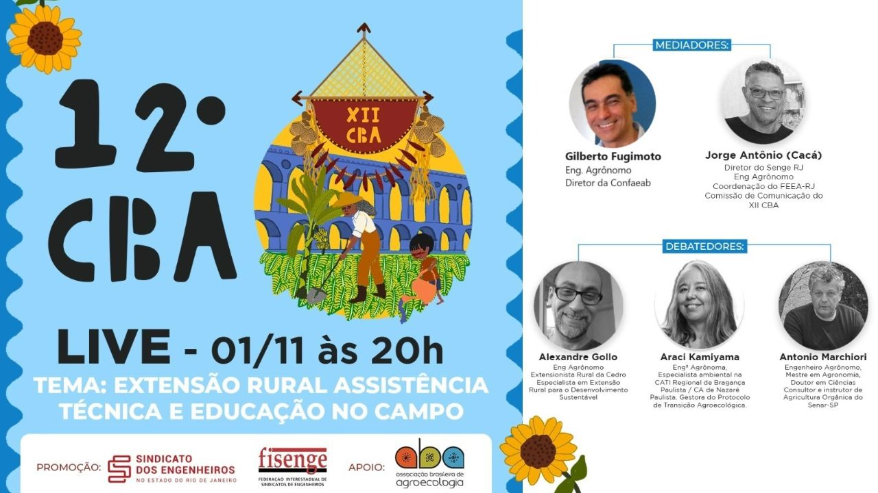 "Quintas Agroecológicas", em 01/11, debate a Extensão Rural ...